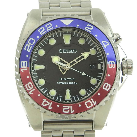 Seiko | Accessories | Seiko Seiko Kinetic Pepsi Prospex Divers Mens ...